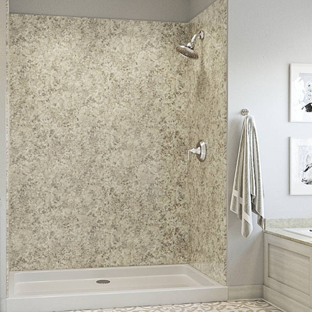 Mermaid Bath and Shower Walls 60" W x 32" D x 72" H Rectangle Tub and Shower Kit & Reviews | Wayfair